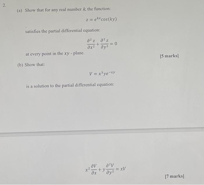 Solved A Show That For Any Real Number K The Function