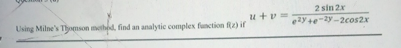 Solved Using Milne's Thomson method, find an analytic | Chegg.com