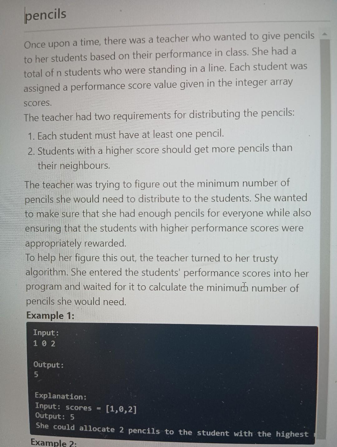 Solved Once upon a time, there was a teacher who wanted to | Chegg.com