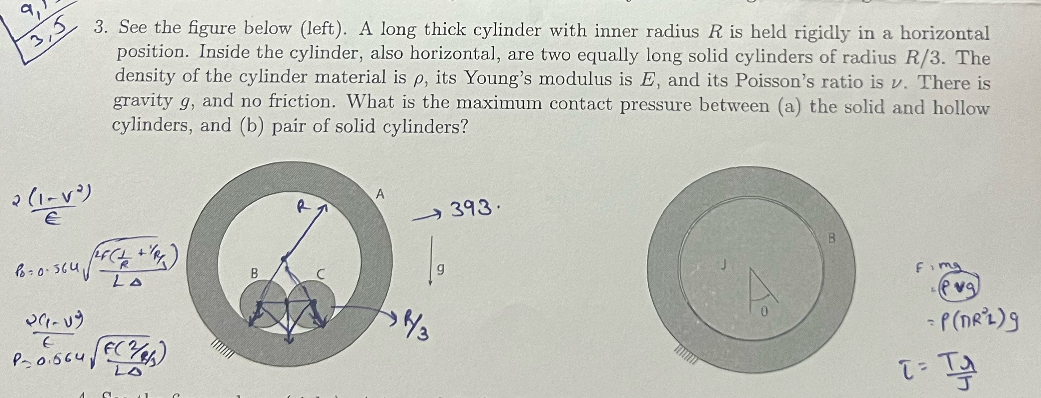 Solved See the figure below (left). ﻿A long thick cylinder | Chegg.com