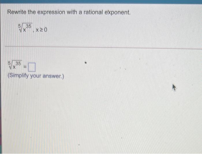 Solved Rewrite the following as an equivalent expression | Chegg.com