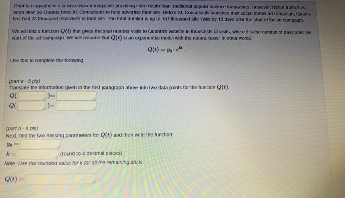 Solved Quanta magazine is a science based magazine providing | Chegg.com