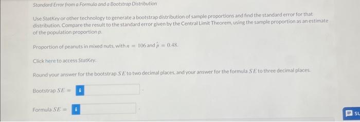 Solved Use StatKey or other technology to generate a | Chegg.com