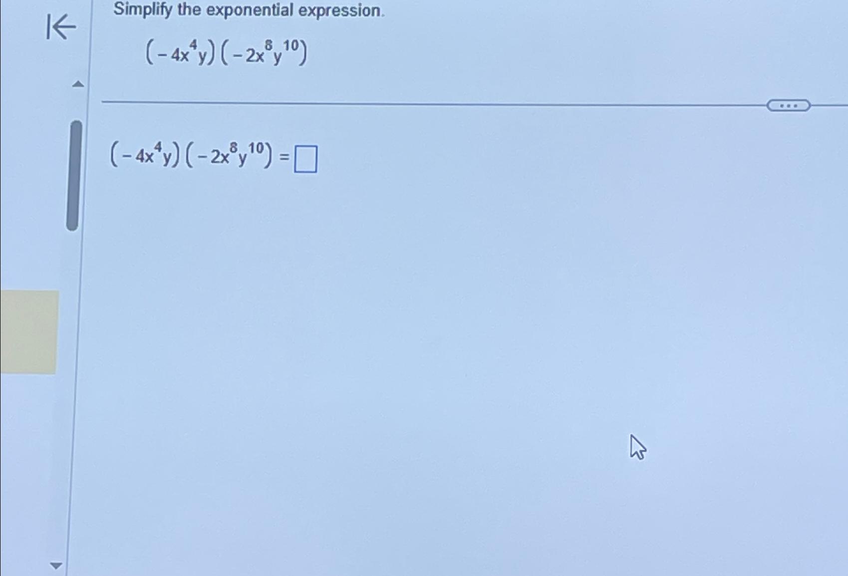 Solved Simplify the exponential | Chegg.com