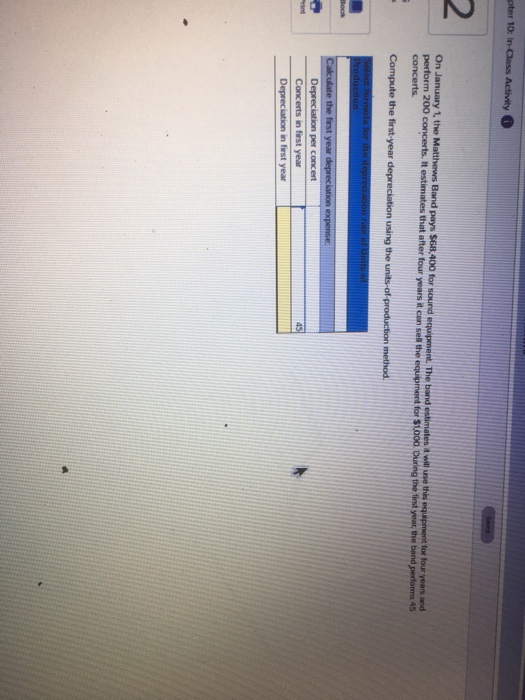 Solved pter 10: In-Class Activity 2 On January 1, the | Chegg.com