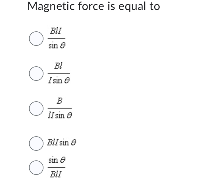 Solved Magnetic force is equal | Chegg.com
