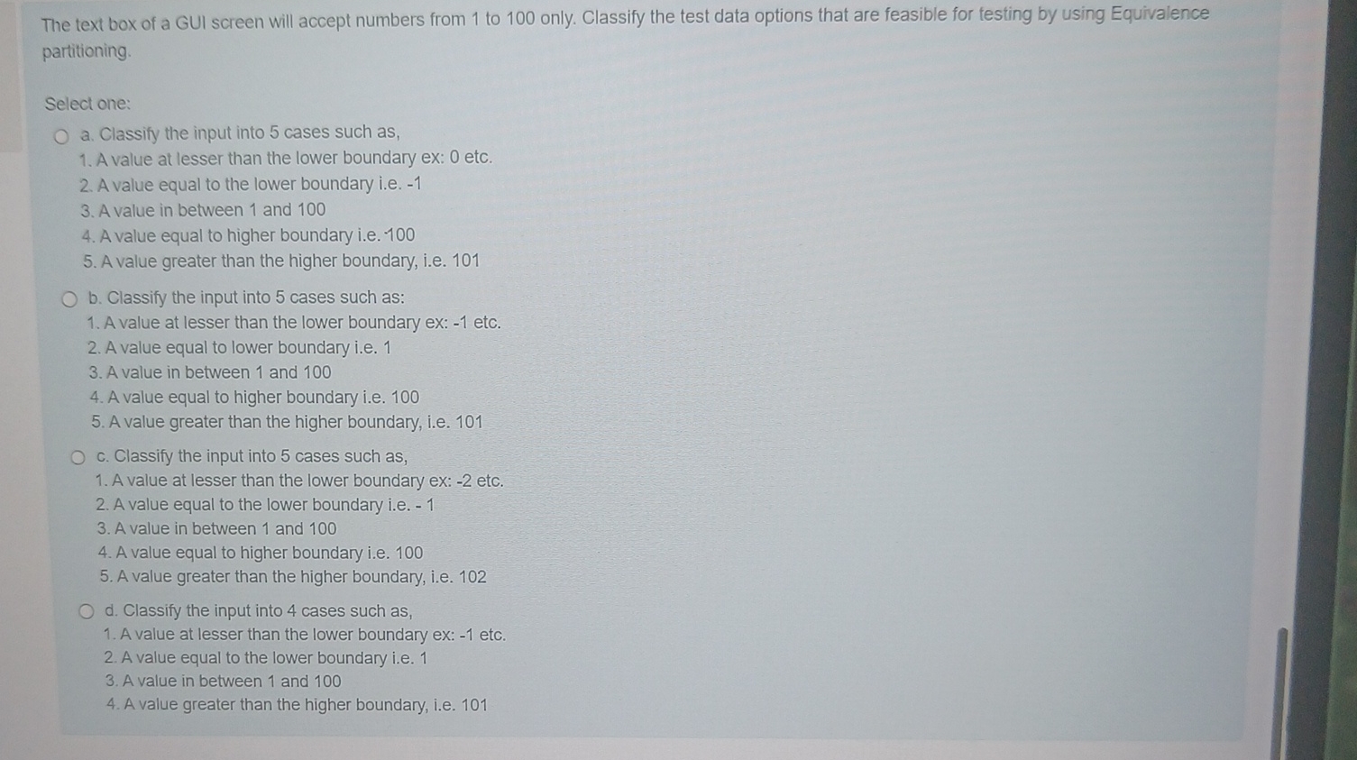 Solved The text box of a GUI screen will accept numbers from | Chegg.com