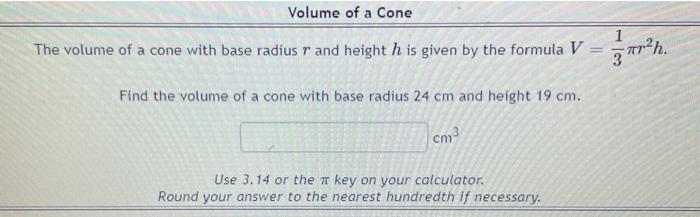 Solved The volume of a sphere with radius r is given by the | Chegg.com