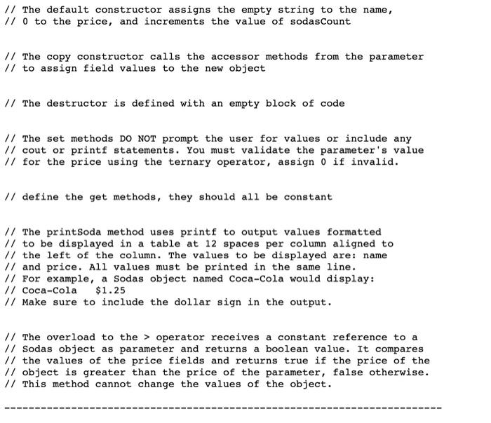 Solved // The default constructor assigns the empty string | Chegg.com
