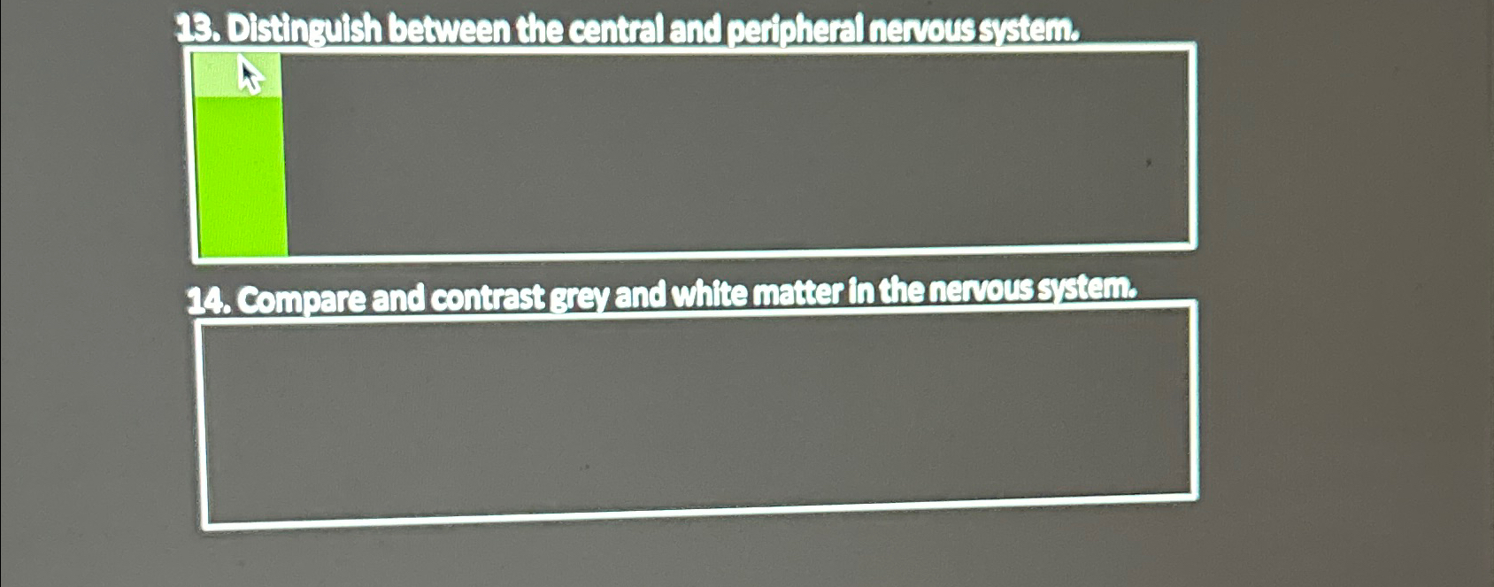 Solved Compare and contrast grey and whitematter in | Chegg.com