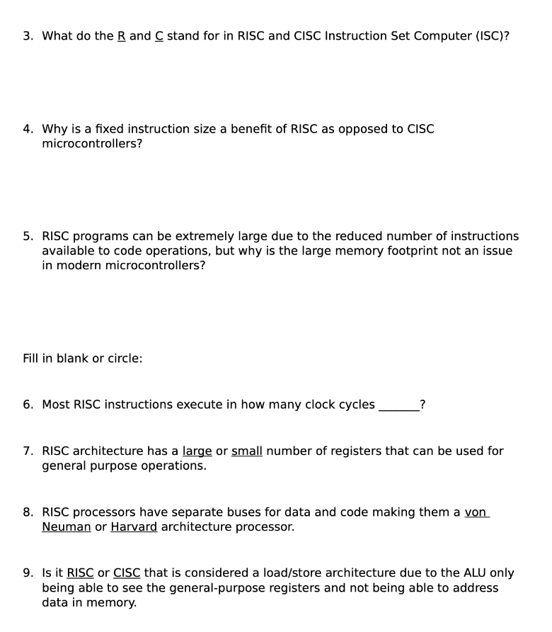 Solved Machine and RISC ArchitectureWhat do the R? ﻿and C? | Chegg.com