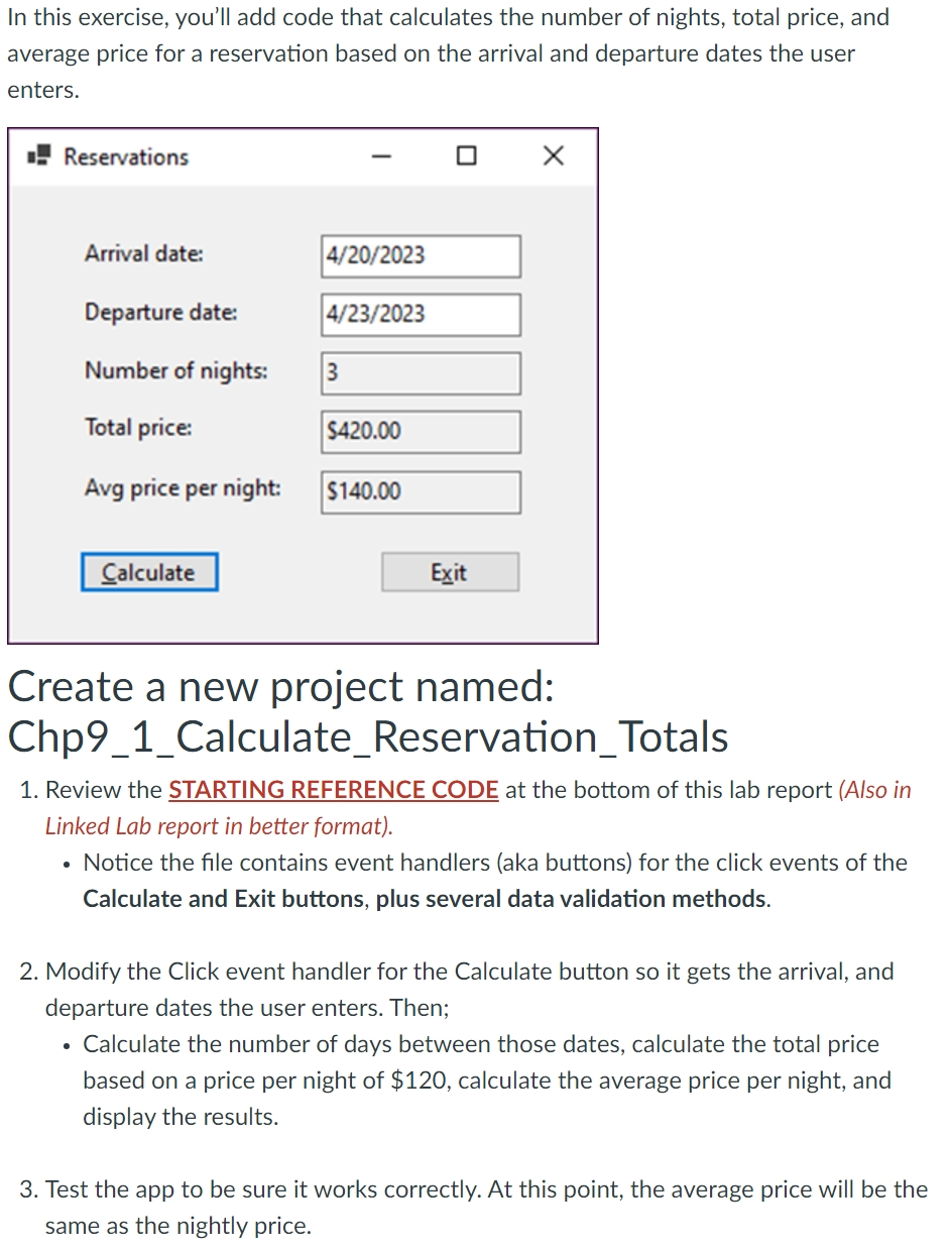 Need code in Visual Studio 2022 ﻿C#. ﻿Needs to be | Chegg.com