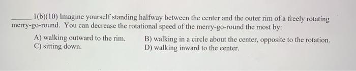 Solved 1(b)(10) Imagine yourself standing halfway between | Chegg.com