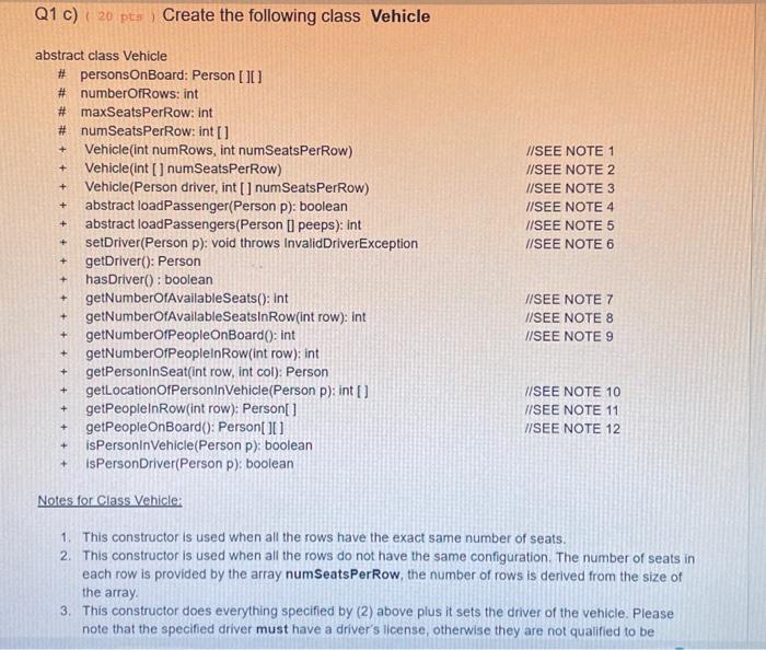 Solved class Person - name: String - hasDriverLicense: | Chegg.com