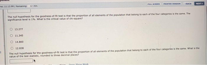 Solved FULL SCREEN PRINTER VERSION 4 BACK NEXT 1 Chapter 11, | Chegg.com