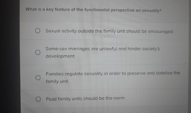 Solved What is a key feature of the functionalist | Chegg.com