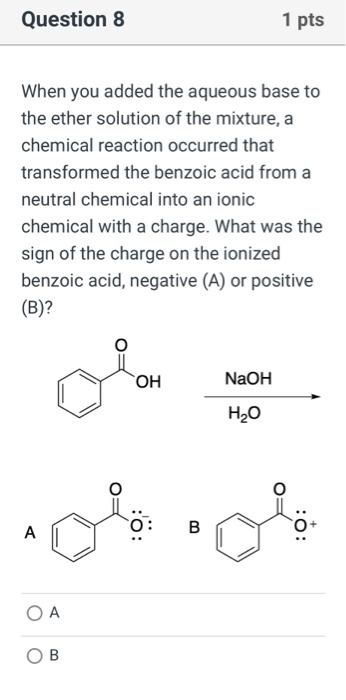 Solved When you added the aqueous base to the ether solution | Chegg.com
