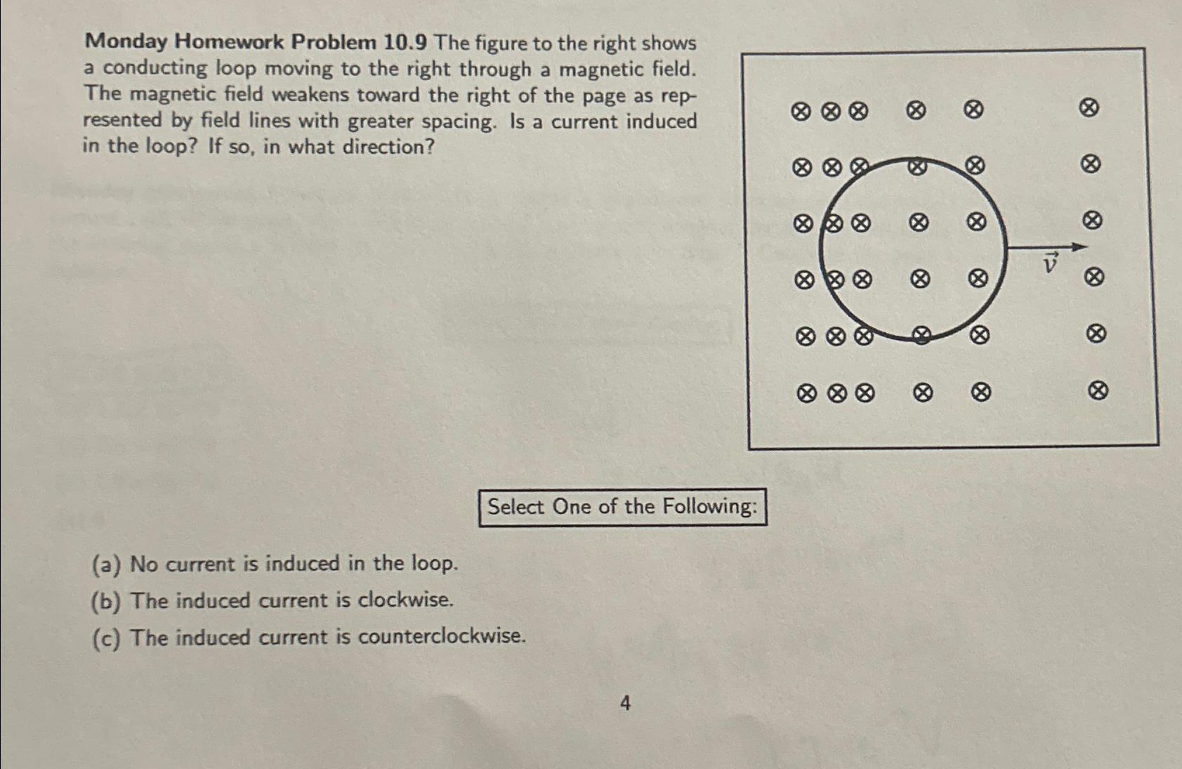 Solved Monday Homework Problem 10.9 ﻿The figure to the right | Chegg.com