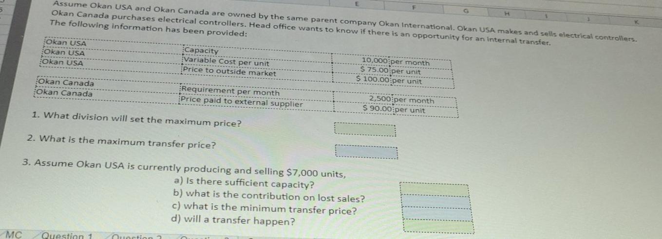 Solved Assume Okan USA and Okan Canada are owned by the same | Chegg.com
