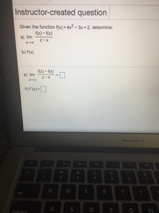 Solved Instructor Created Question Given The Function Fx 6837