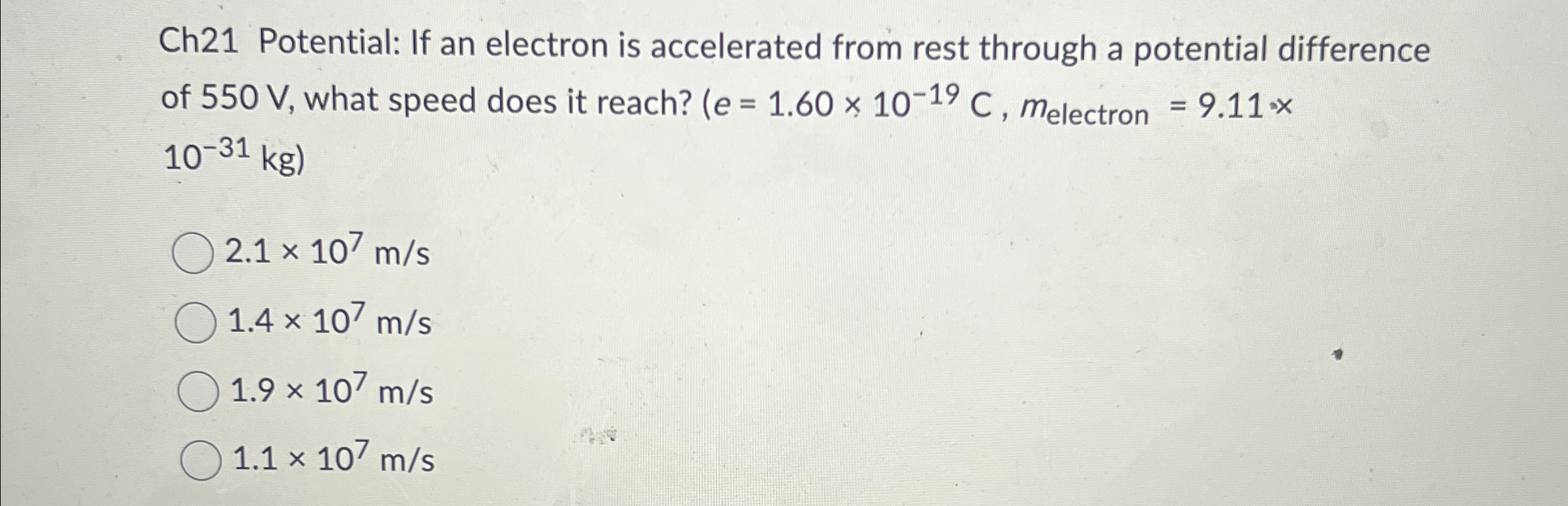 Solved If an electron is accelerated from rest through a | Chegg.com