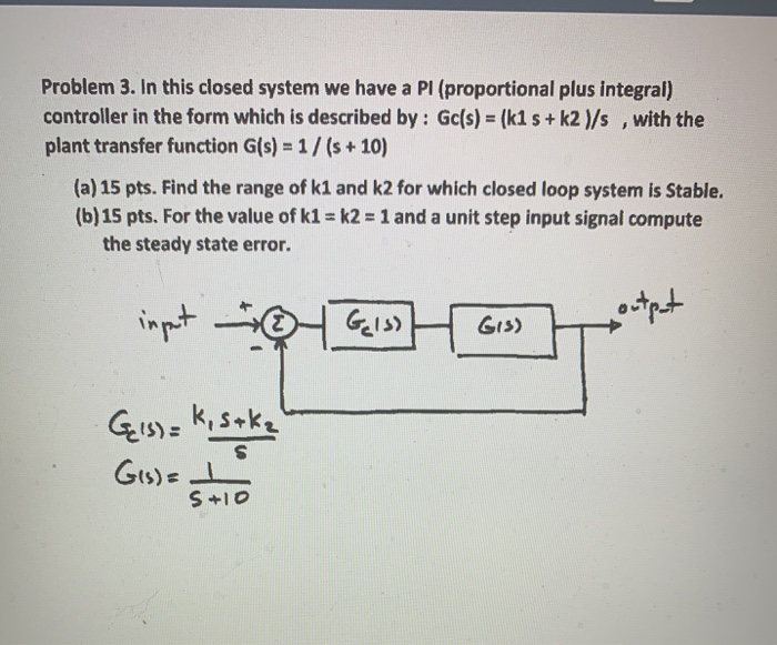 Solved Problem 3. In this closed system we have a Pl | Chegg.com