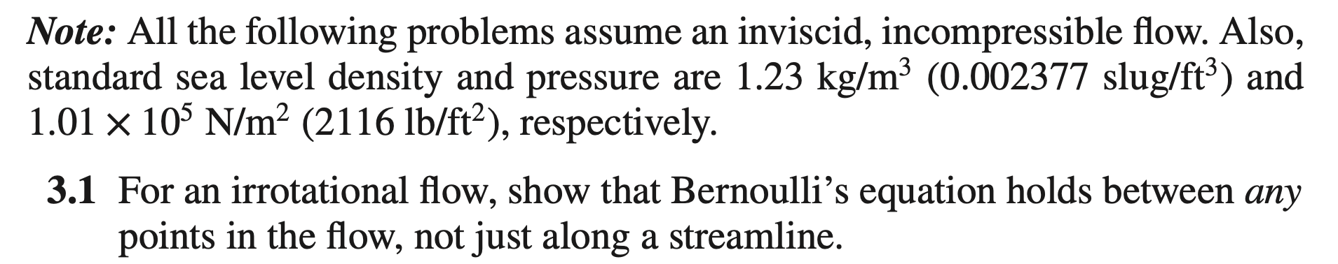 Solved Note: All the following problems assume an inviscid, | Chegg.com