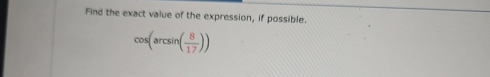 Solved Find the exact value of the expression, if | Chegg.com