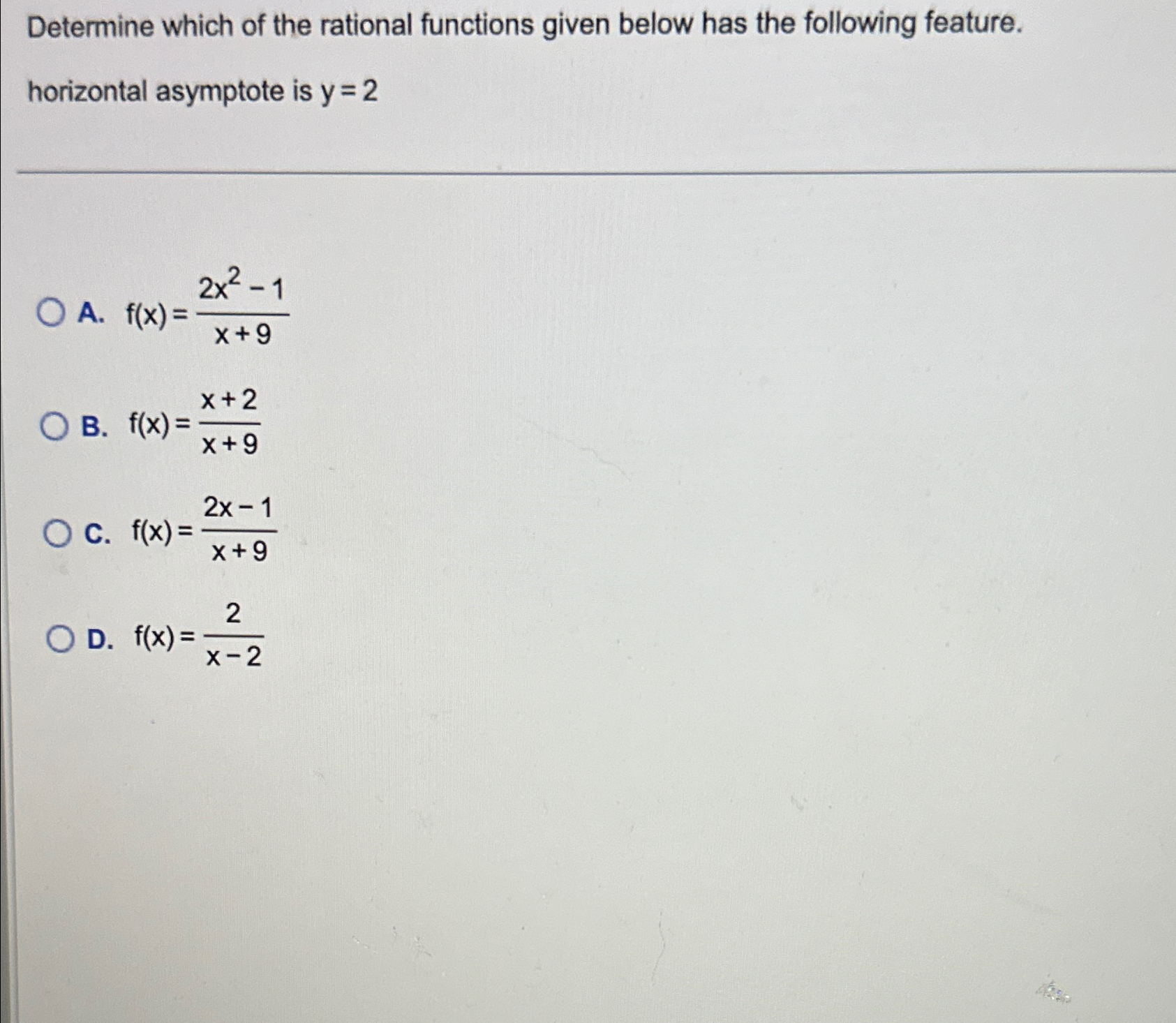 Solved Determine Which Of The Rational Functions Given Below