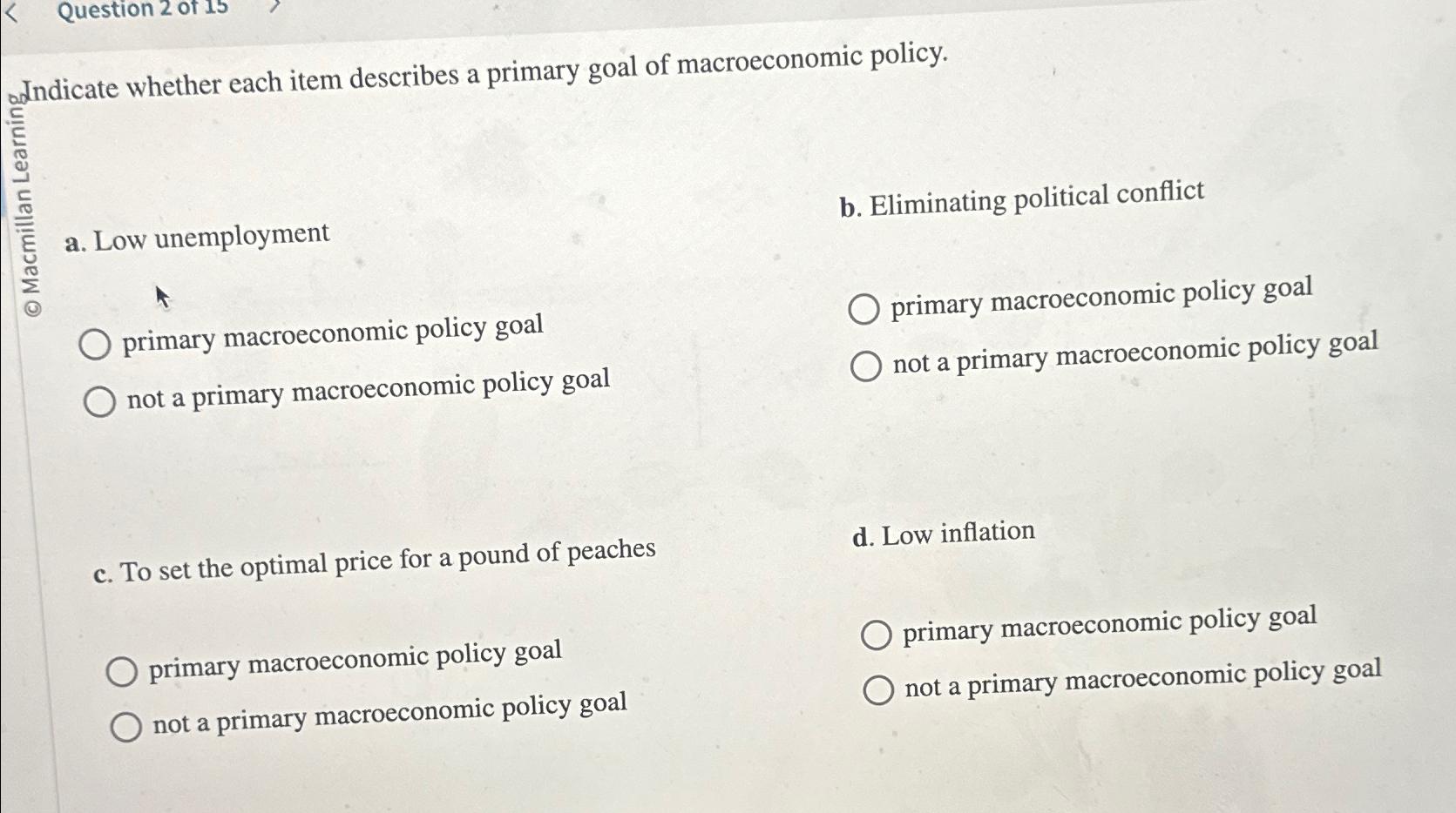 Solved Question 2 ﻿of 15ondicate whether each item describes | Chegg.com