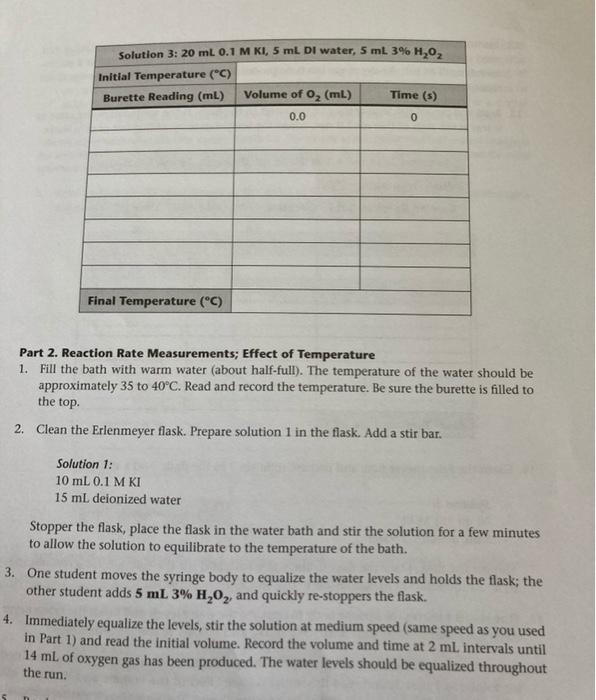 Solved find the initial concentration and rate law for H2O2 | Chegg.com