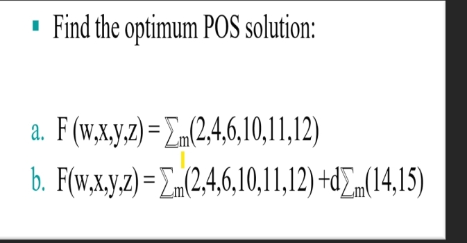 Solved Find the optimum POS | Chegg.com
