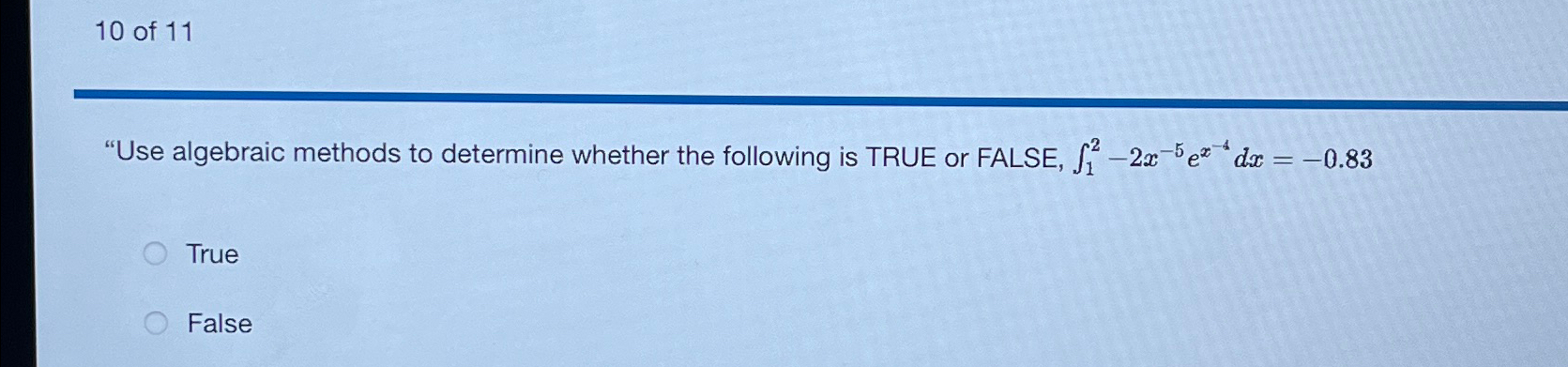Solved 10 ﻿of 11"Use algebraic methods to determine whether | Chegg.com