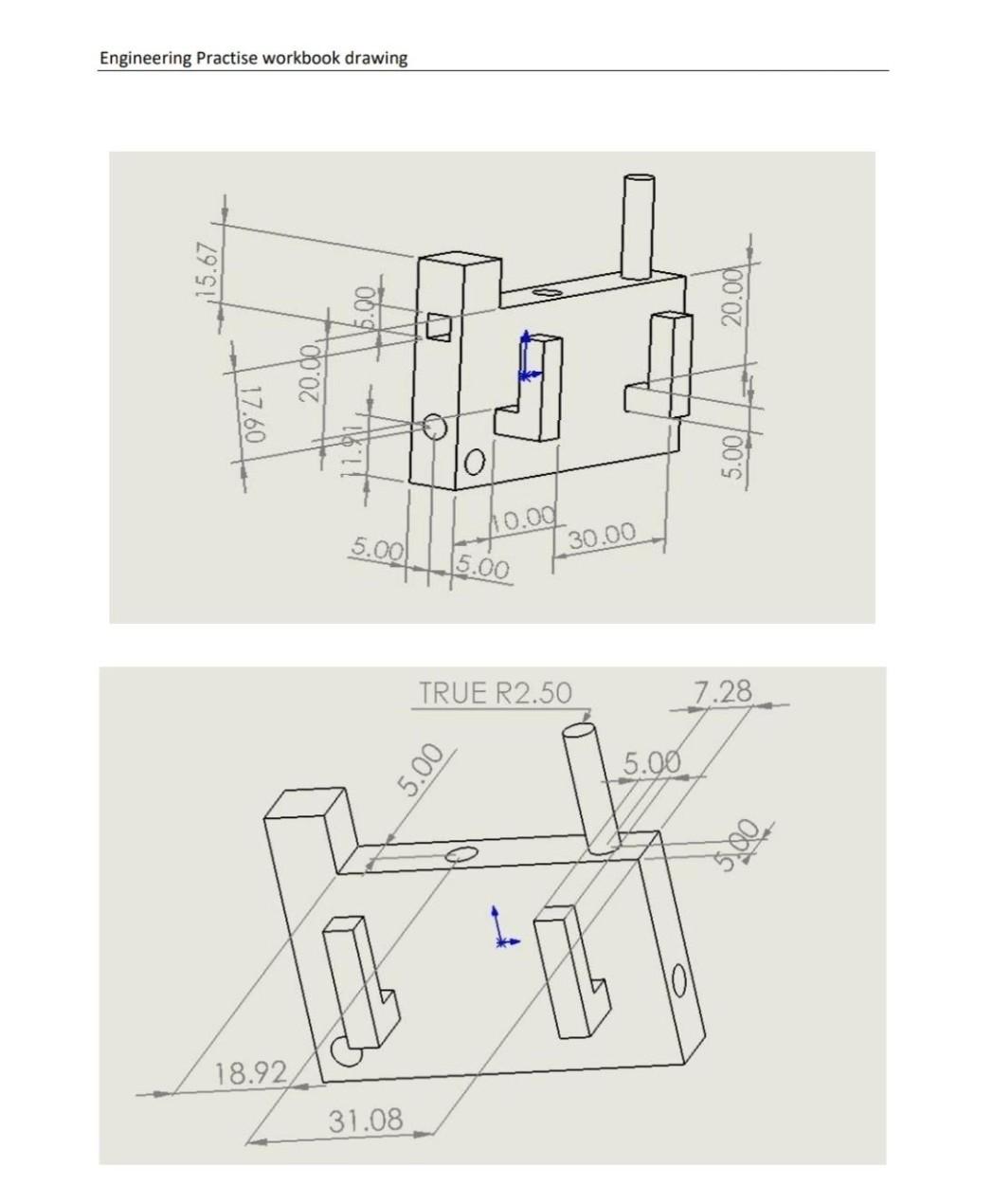 Solved Engineering Practise workbook drawing Exercise 4 | Chegg.com