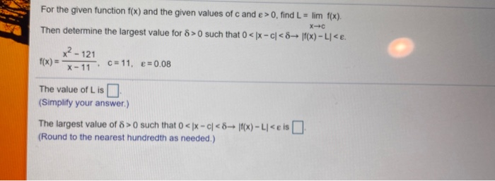 Solved For the given function f(x) and the given values of | Chegg.com