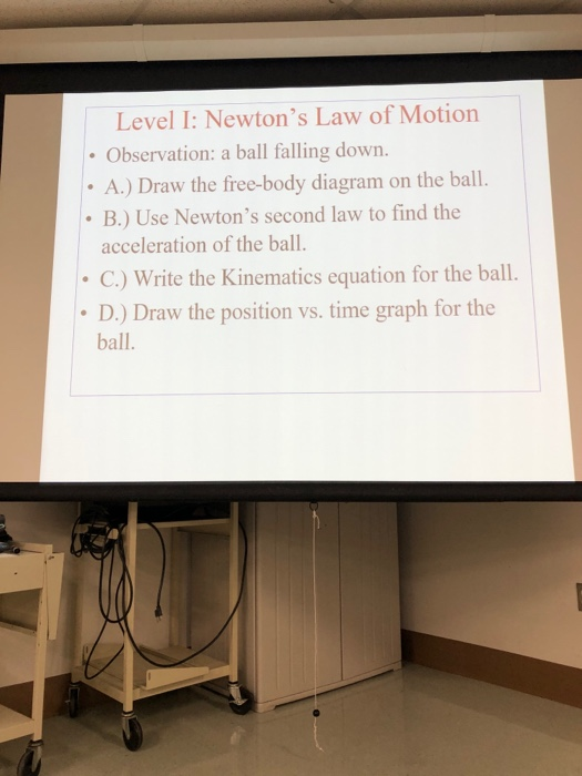 Solved Level I: Newton's Law of Motion • Observation: a ball | Chegg.com