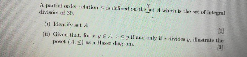 Solved is defined on the liet A which is the set of integral | Chegg.com