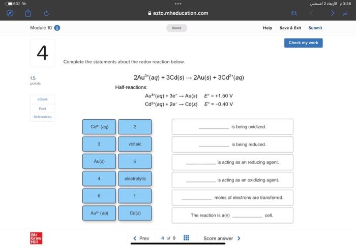63/ ezto.mheducation.com Module 10 (3 4 1.5 points | Chegg.com