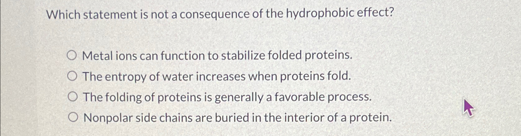 Solved Which statement is not a consequence of the | Chegg.com