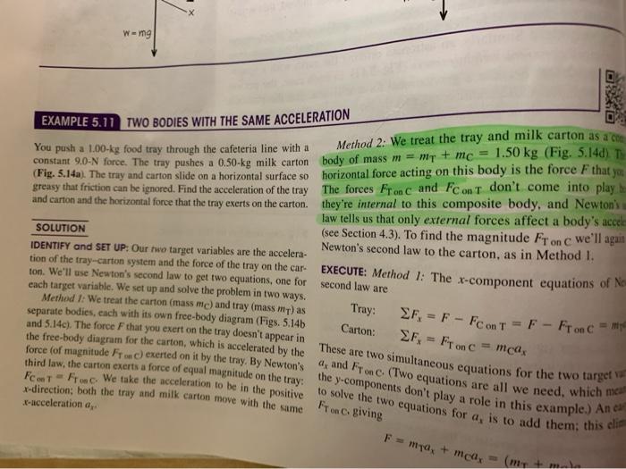 Solved Why Is The Normal Force Acted By The Carton On The Chegg