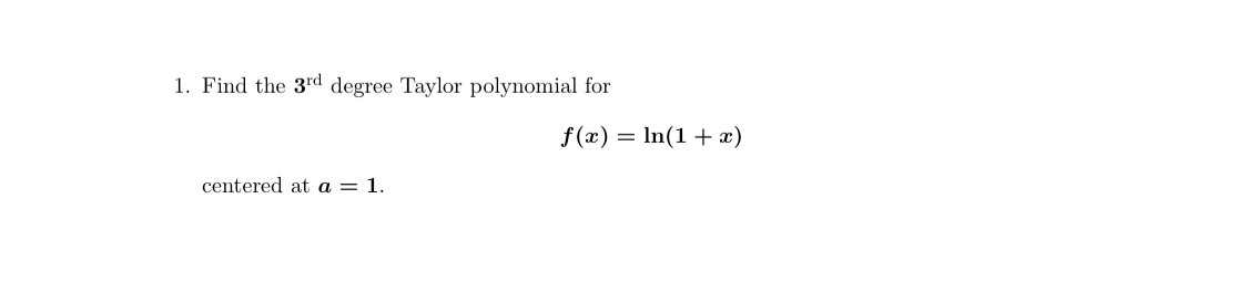 Solved Find the 3rd ﻿degree Taylor polynomial | Chegg.com