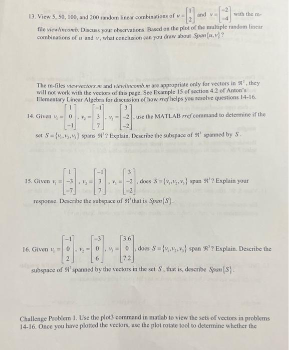 Solved 5. Use viewvectors. m to plot u,v, and u+v,u−v,−1.5u, | Chegg.com