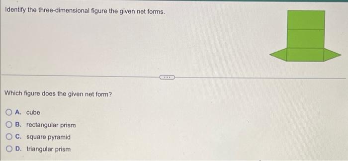 Solved Identify the three-dimensional figure the given net | Chegg.com