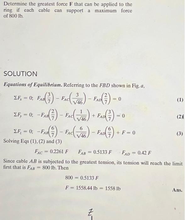 Solved please explain full detail how Fac, Fab, and Fad was | Chegg.com