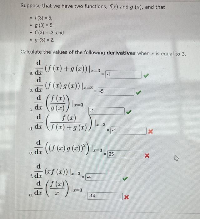 Solved Suppose that we have two functions, f(x) and g(x), | Chegg.com
