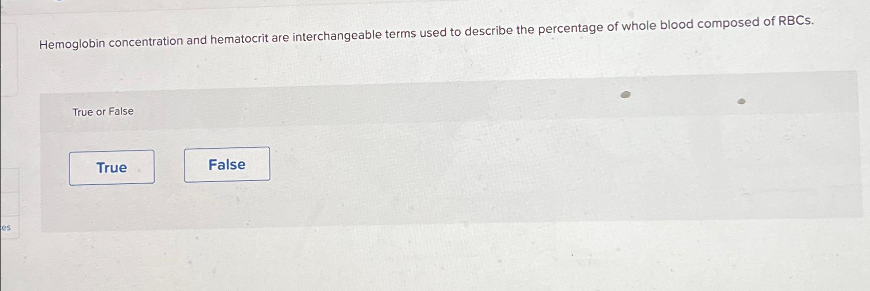 Solved Hemoglobin concentration and hematocrit are | Chegg.com