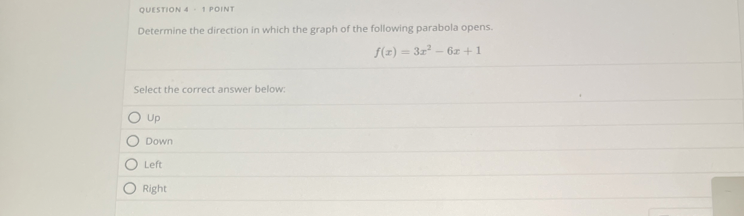 Solved QUESTION 4 - 1 ﻿POINTDetermine the direction in which | Chegg.com
