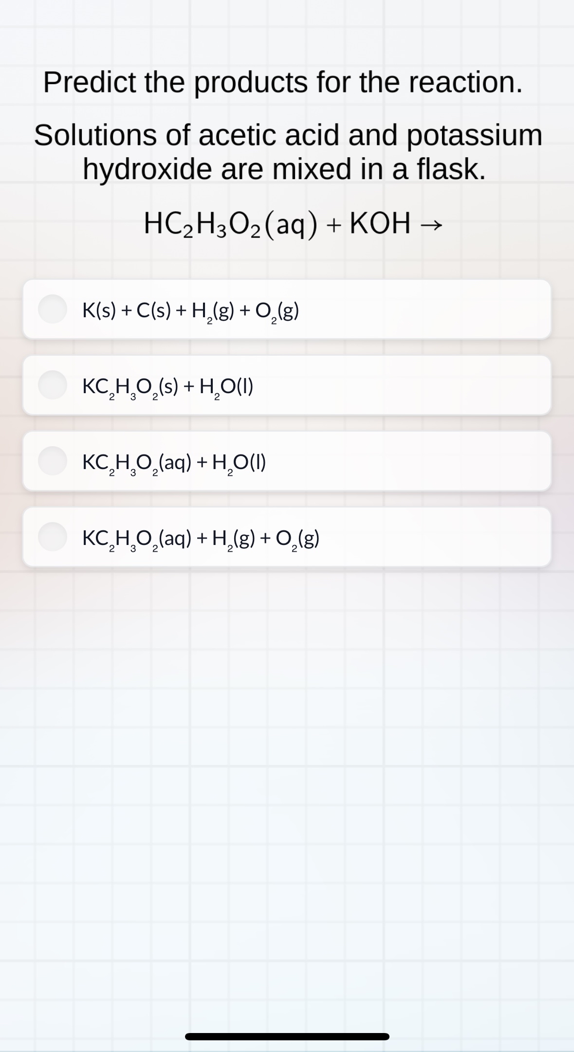 Solved Predict the products for the reaction.Solutions of | Chegg.com