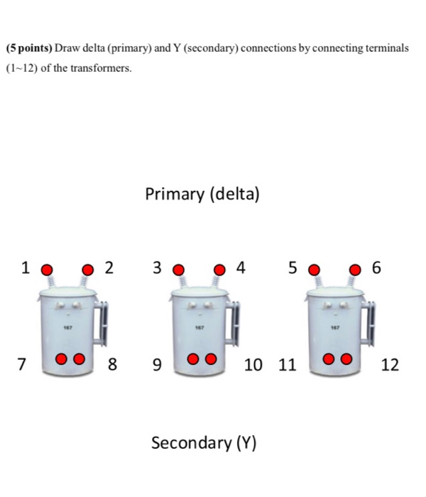 Solved (5 points) Draw delta (primary) and Y (secondary) | Chegg.com