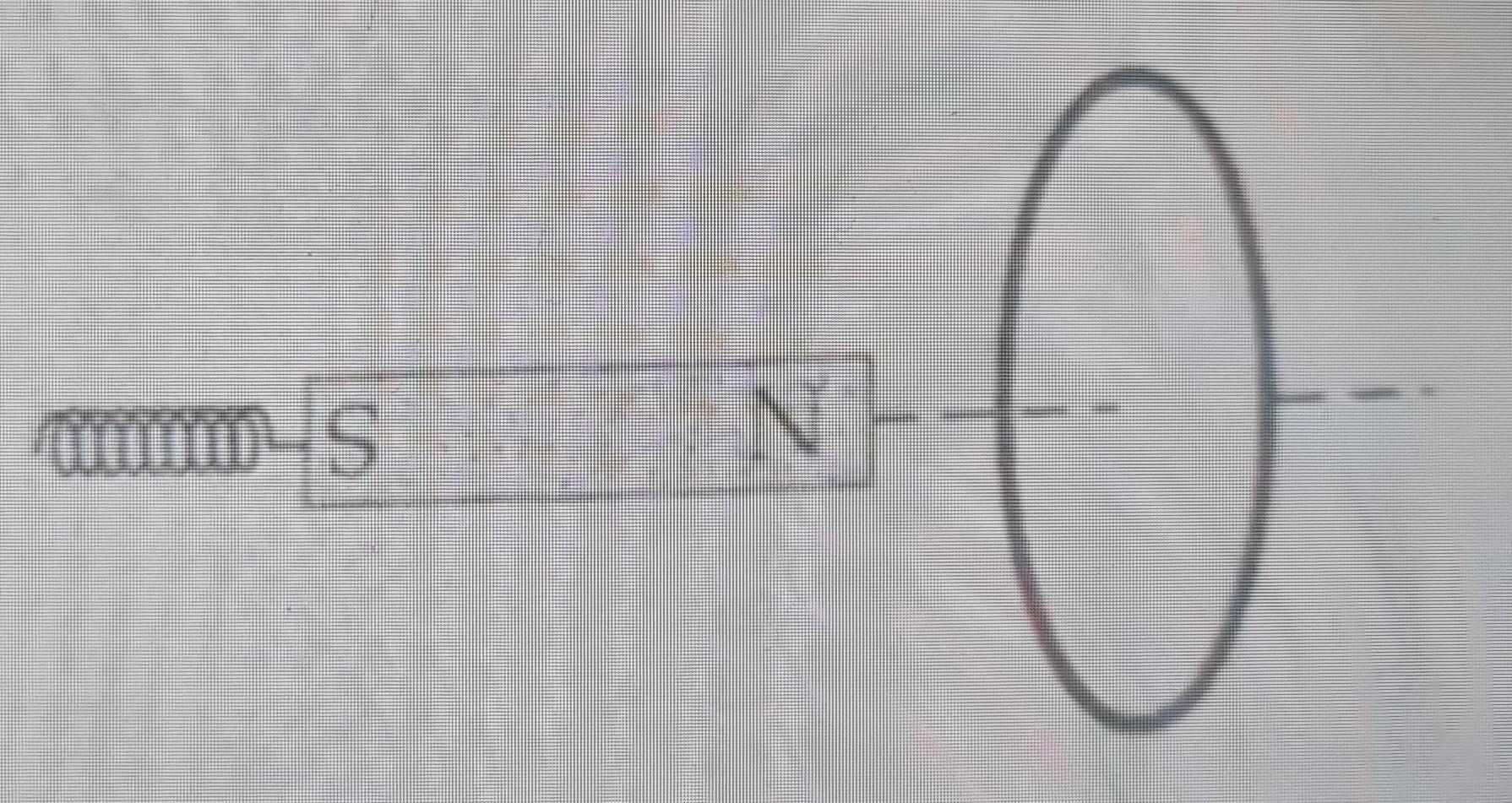 Solved A bar magnet is attached to the end of a spring so | Chegg.com
